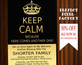 Keep calm invitation | Etsy