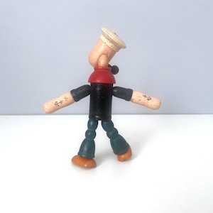 Wooden Popeye Articulated Figure by Jaymar, Made in USA 5 - Etsy