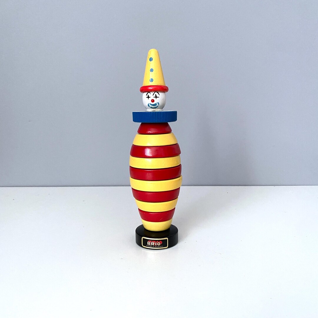 Brio Stacking Clown 1970s, Made in Sweden - Hand-painted Face! - Etsy