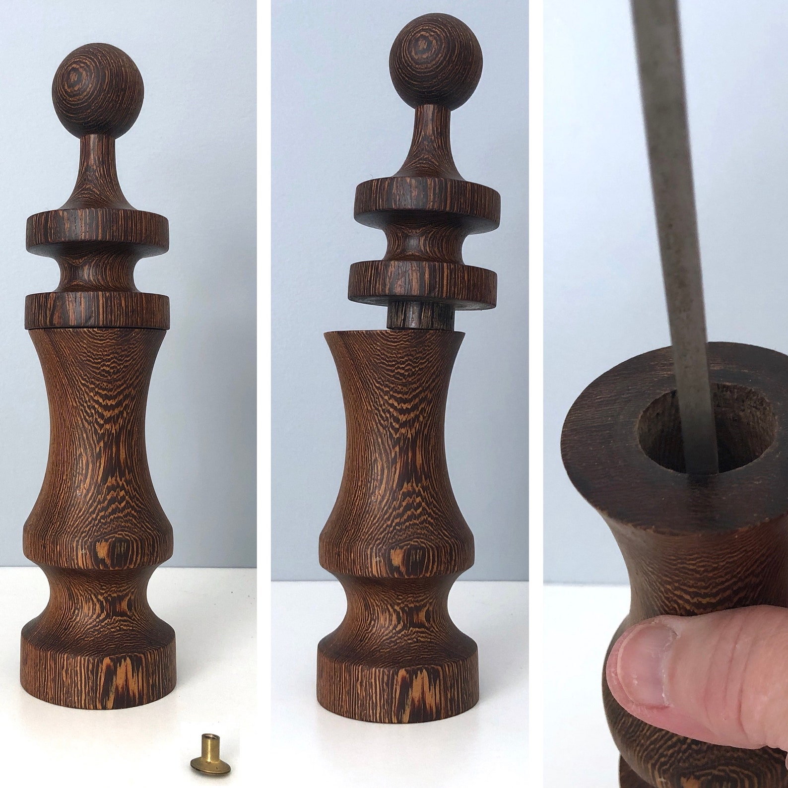 Laurids Lonborg Wenge Wood Pepper Mill Grinder Chess Piece - Etsy