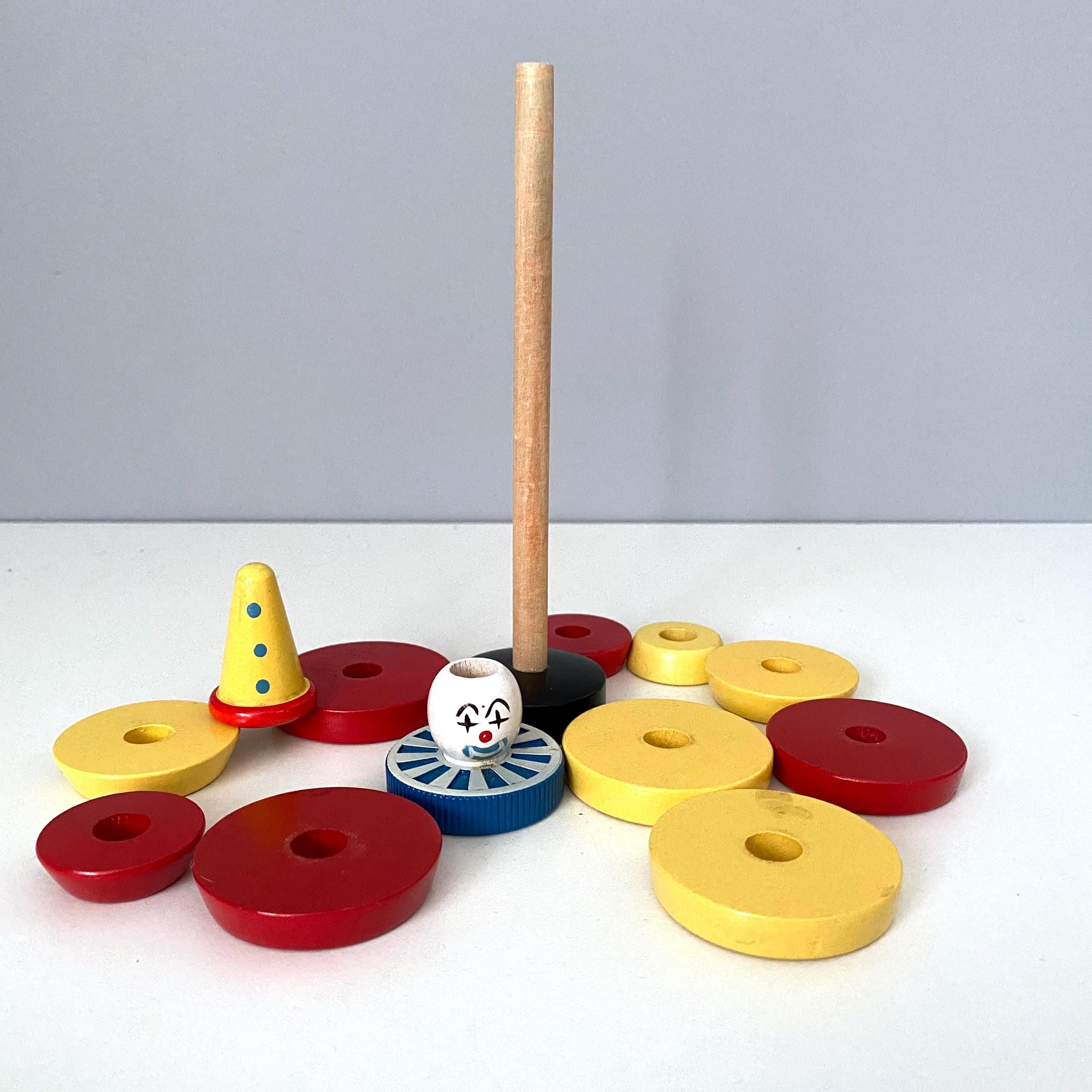 Brio Stacking Clown 1970s, Made in Sweden - Hand-painted Face! - Etsy