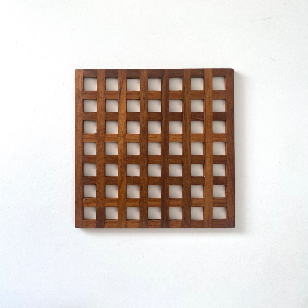 Dansk Teak Lattice Trivet, 6 3/4" Square Danish Modern - Etsy