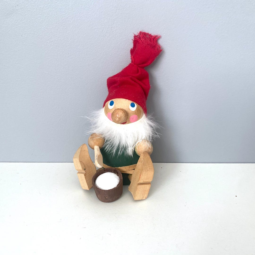 Vintage Tomte From Sweden With Bowl of Porridge - Etsy