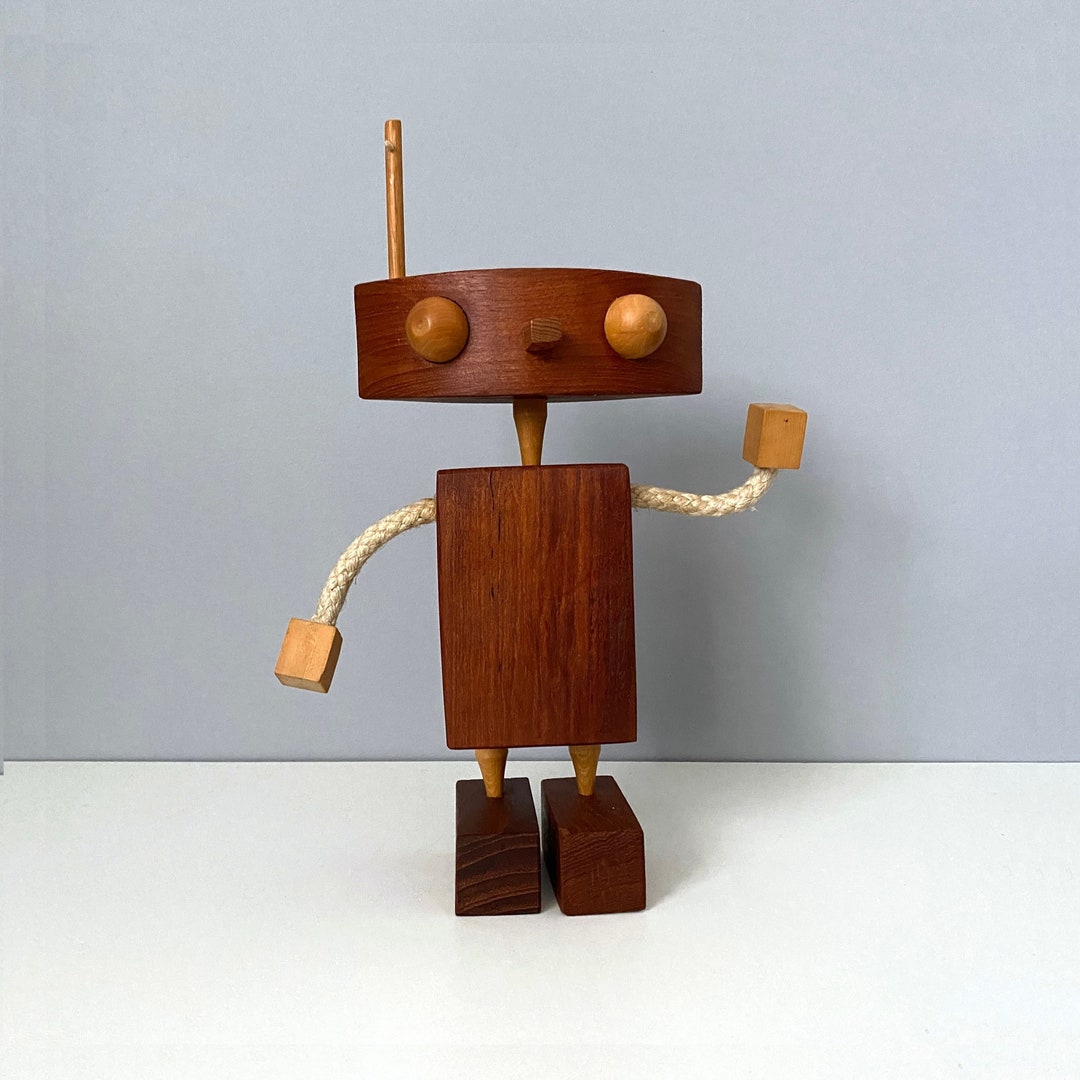 Very Rare Teak Robot by J. Bentsen for P. Broste, Made in Denmark - Etsy
