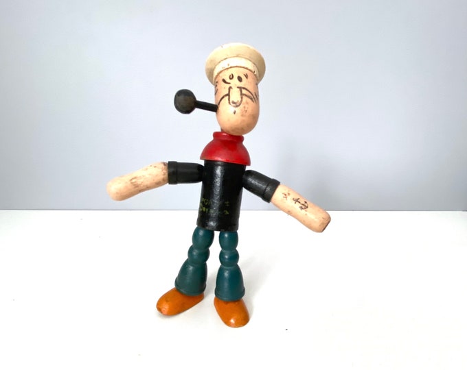 Wooden Popeye Articulated Figure by Jaymar, Made in USA 5" - Etsy