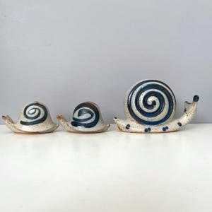 Vintage Ceramic Snail Family - Counterpoint, Hand Painted Glaze Details ...
