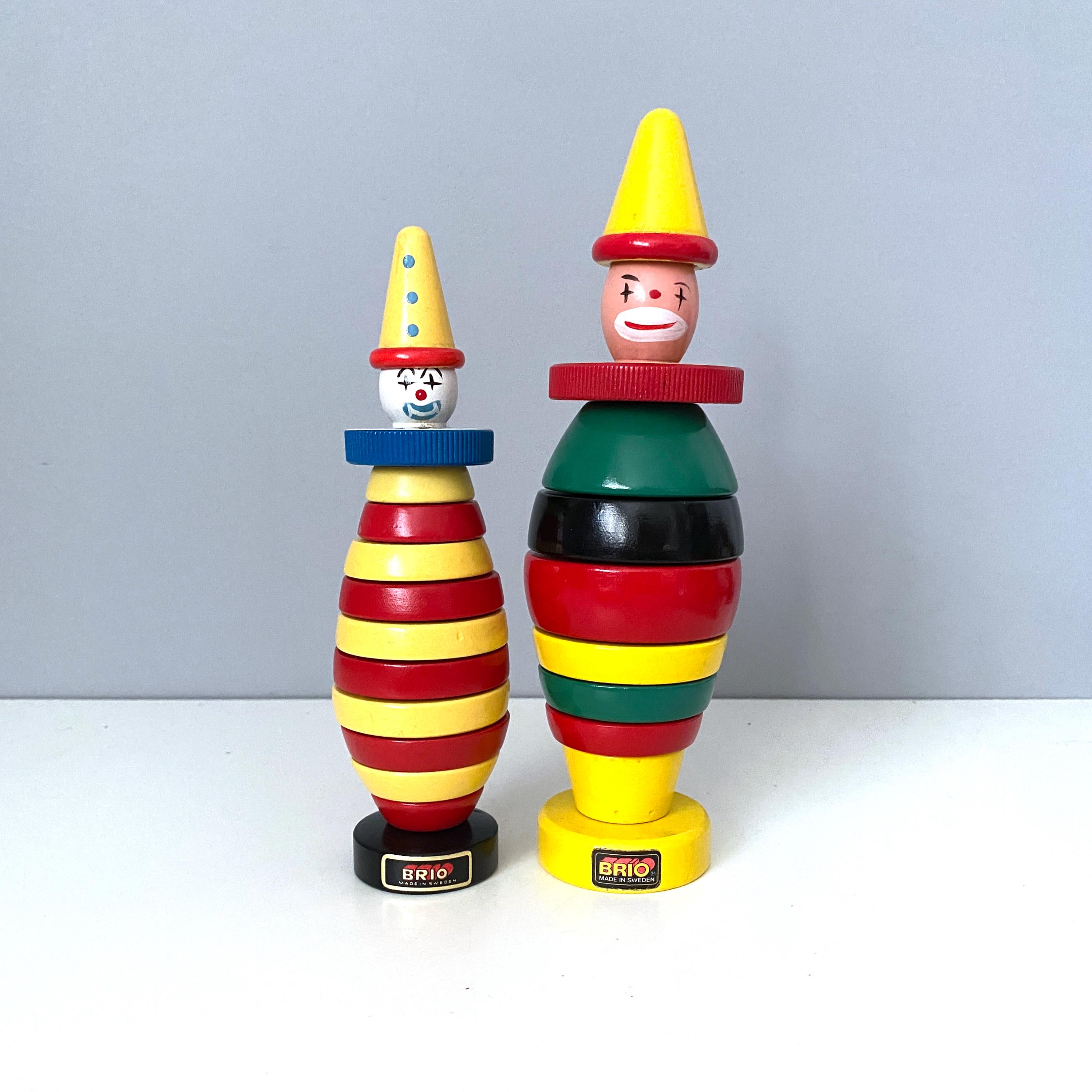 Brio Stacking Clown 1970s, Made in Sweden - Hand-painted Face! - Etsy