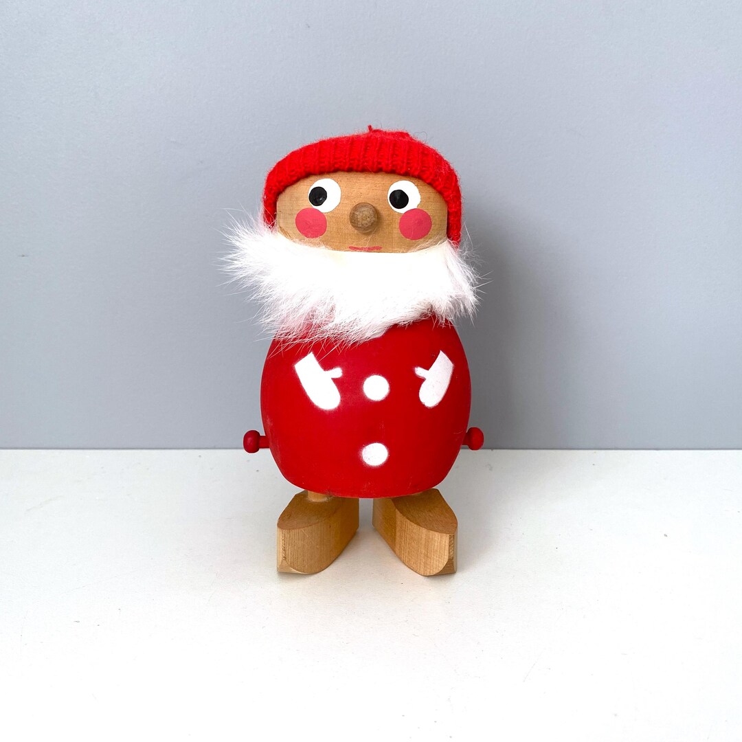 Large Wooden Tomte Santa Bank Made in Finland Vintage Bank Premium - Etsy