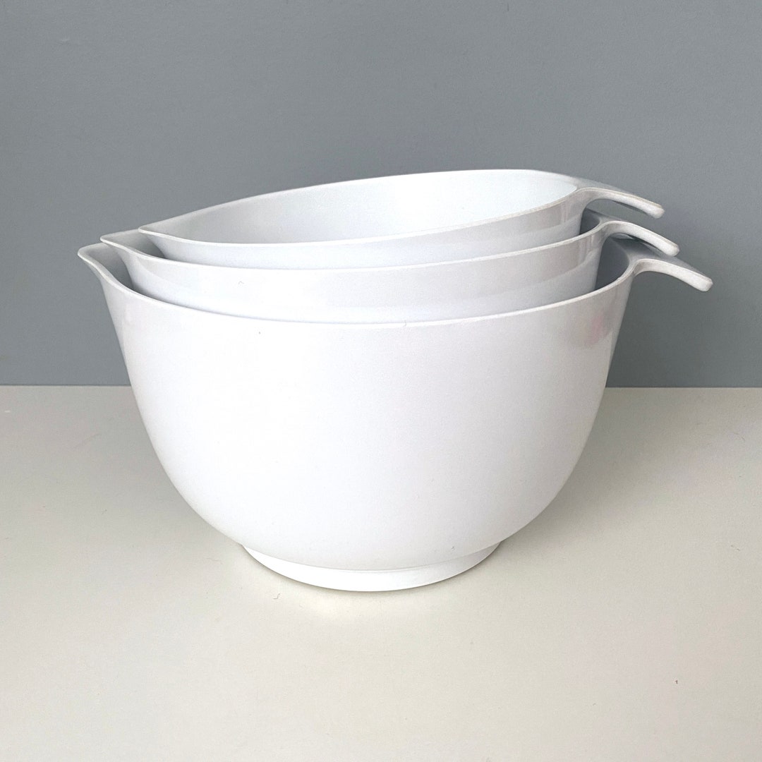Set of 3 Graduated Copco White Melamine Bowls Rosti Style - Etsy