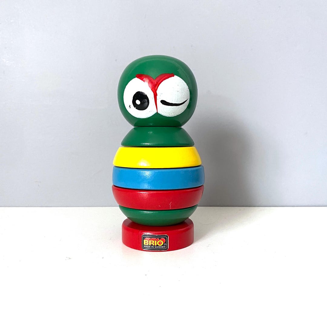 Vintage Winking Owl Stacking Toy by Brio, Made in Sweden - Etsy