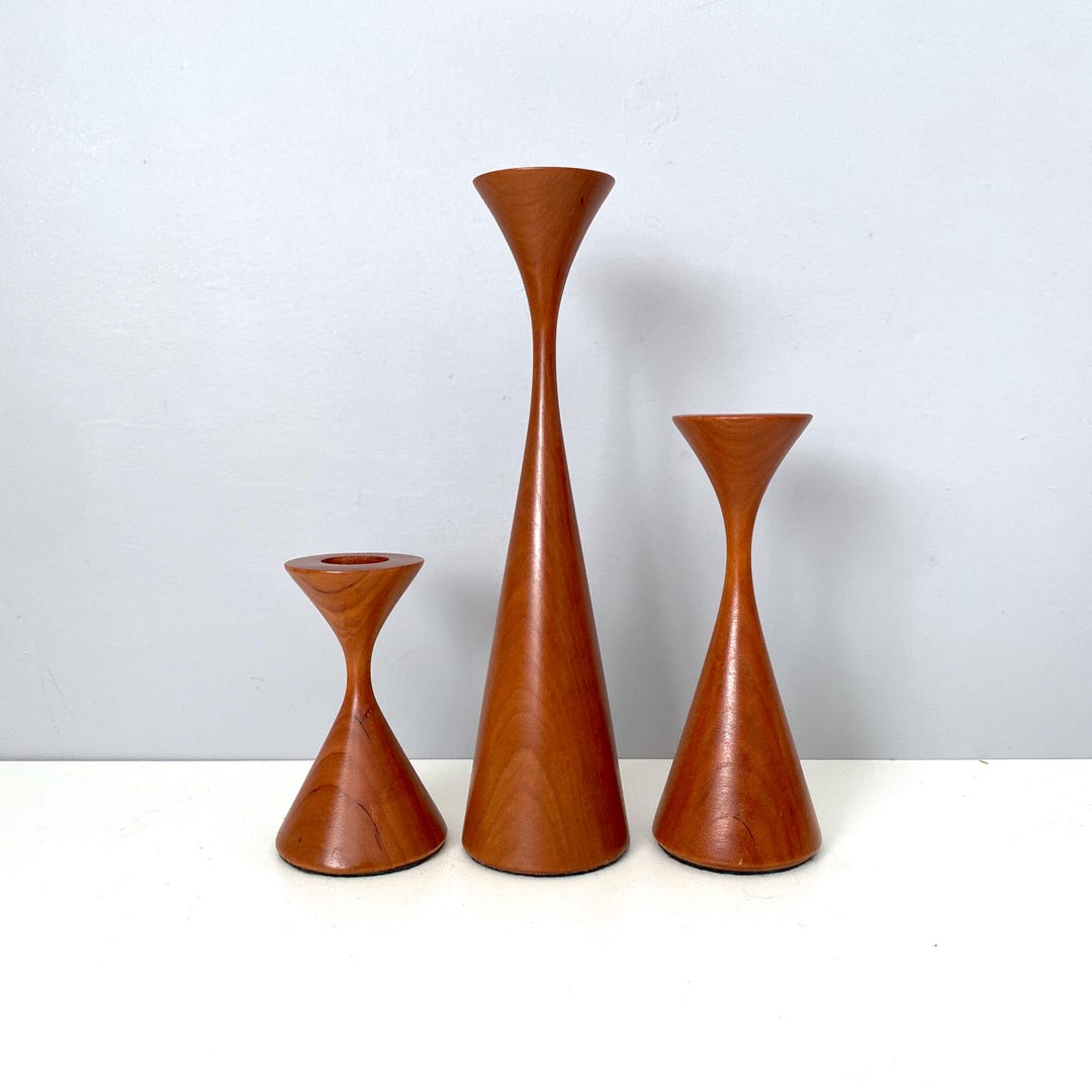 Set of 3 Osolnik Style Candlesticks, Varied Heights 4" 6" 9" - Etsy