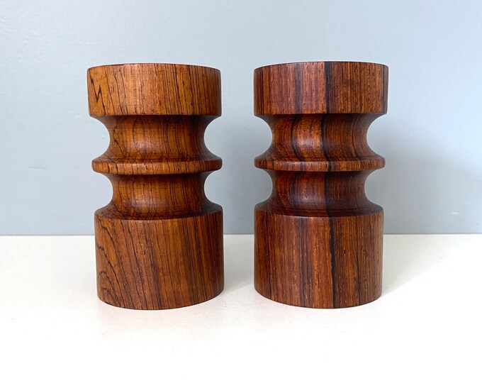Vintage Danish Teak Candlesticks Murmann, Denmark High Society - Etsy