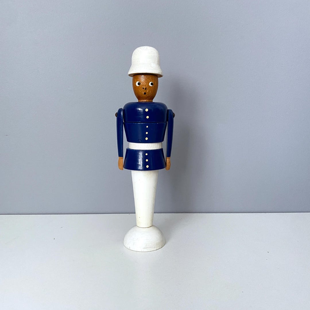 Vintage Wood Stacking Policeman Puzzle - Caribbean Version? Made in ...