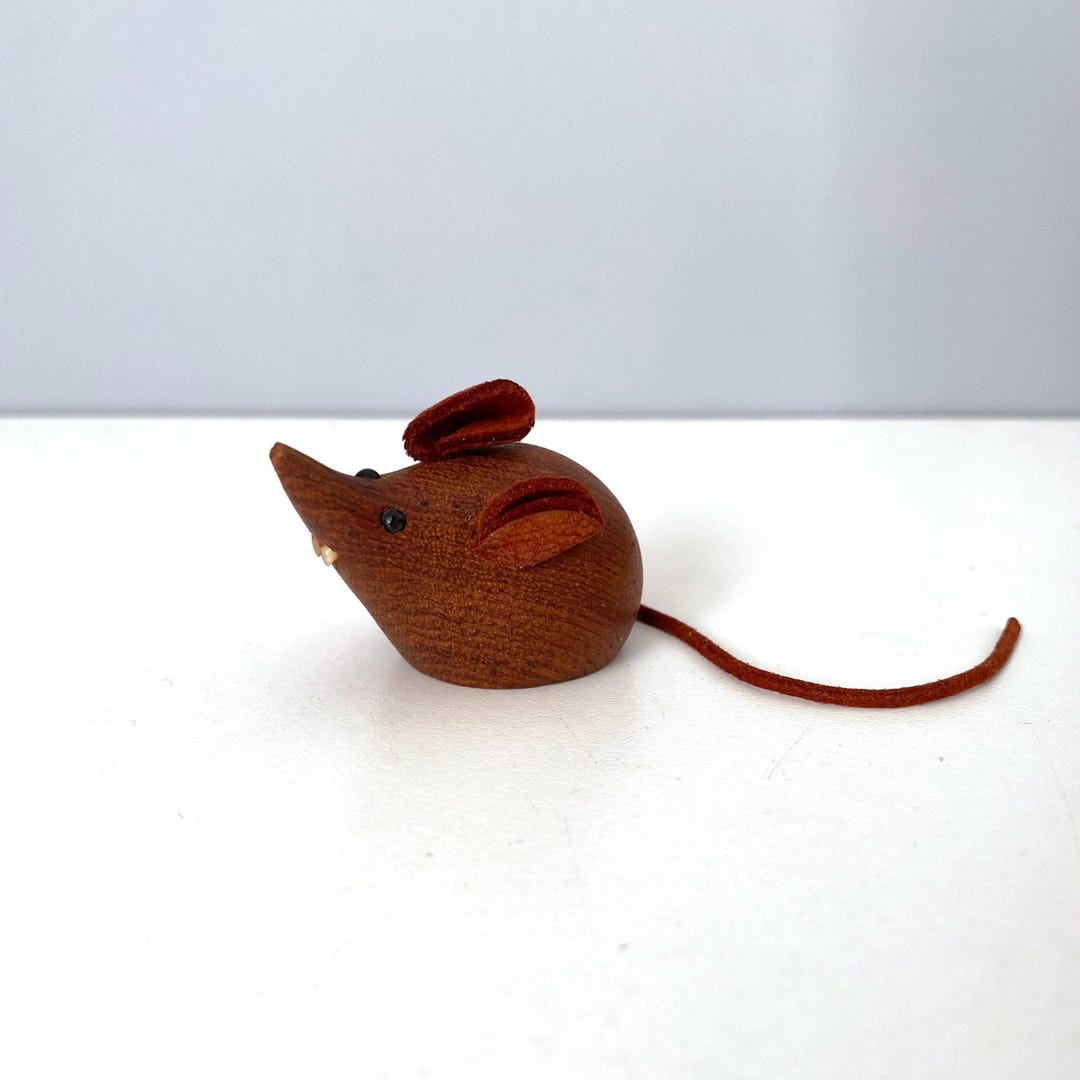 Little Teak Mouse With Teeth Marked HF Made in Denmark - Etsy