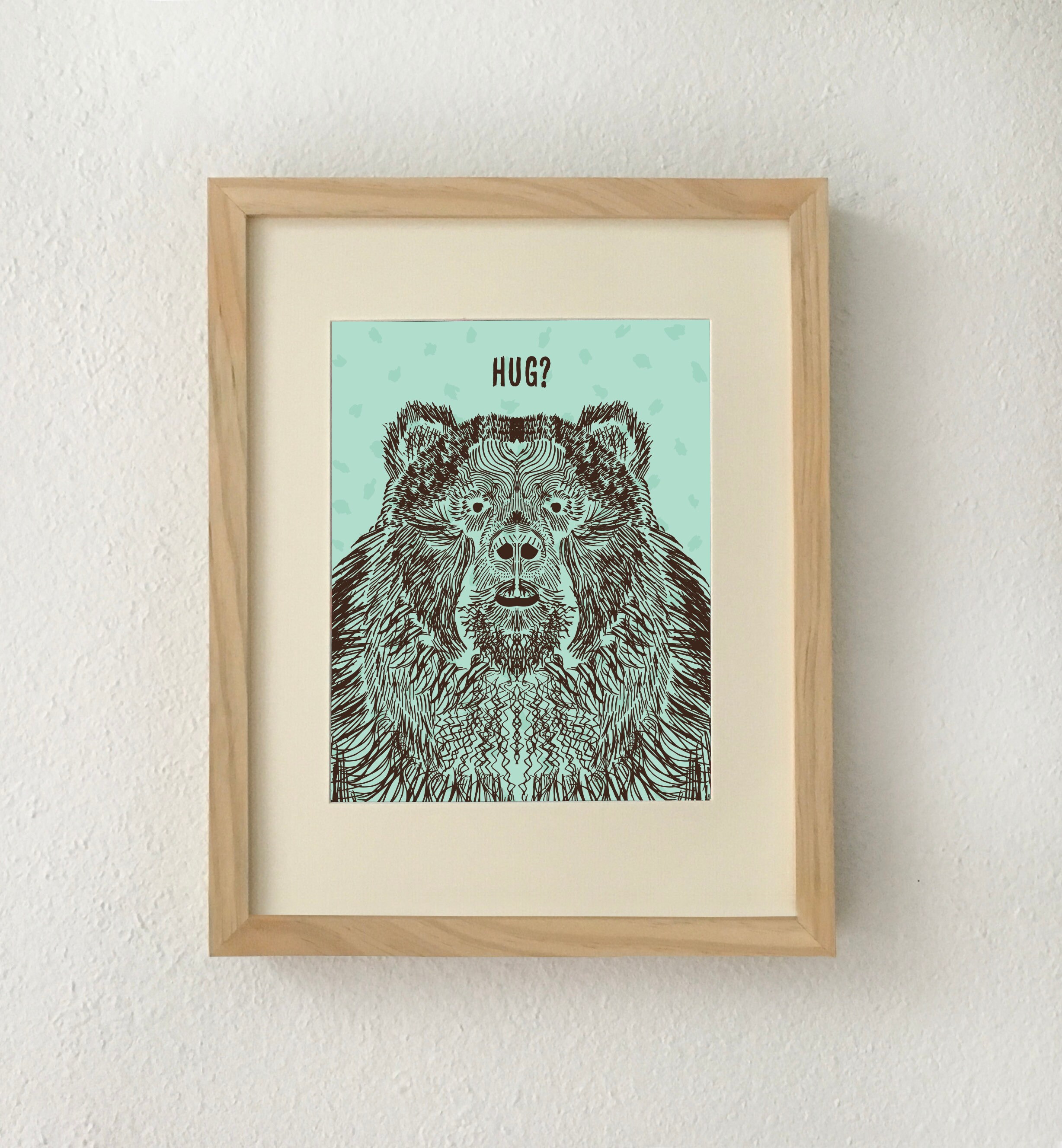 Bear Print, Bear Art Print, Brown Bear Print, Bear Decor, Bear Wall Art ...