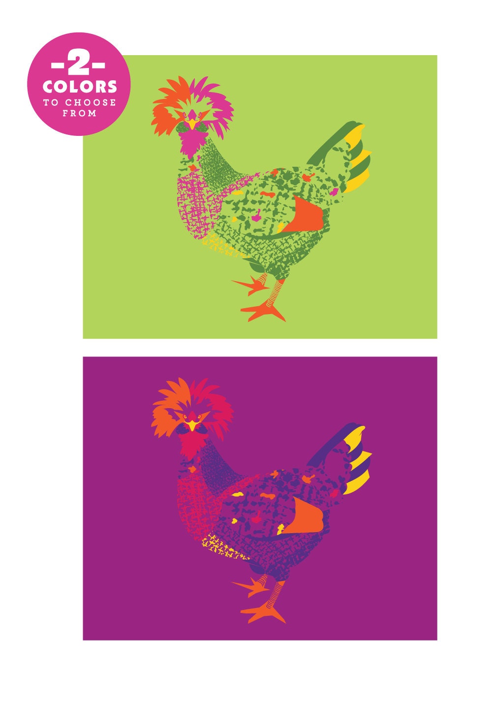 Chicken Art, Chicken Art Print, Chicken Wall Art, Chicken Decor ...