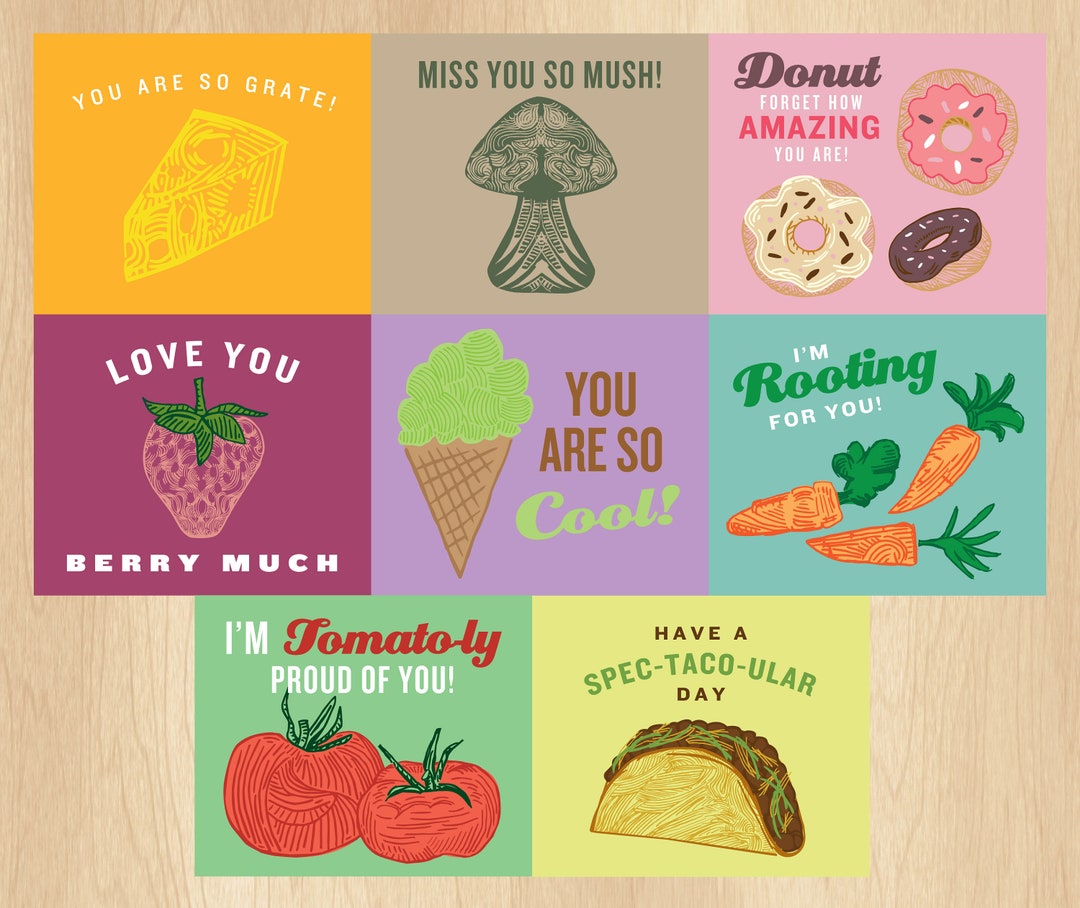 Lunch Box Notes, Lunchbox Cards, Lunch Cards, Kids Lunch Notes, School ...