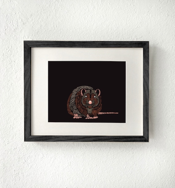 Rat Rat Gift Rat Art Rat Decor Rat Wall Art Year of the - Etsy