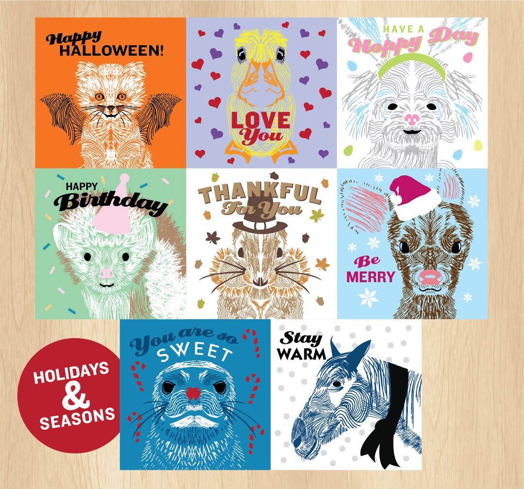 Printable Note Cards, Printable Lunch Notes, Printable Holiday Card ...