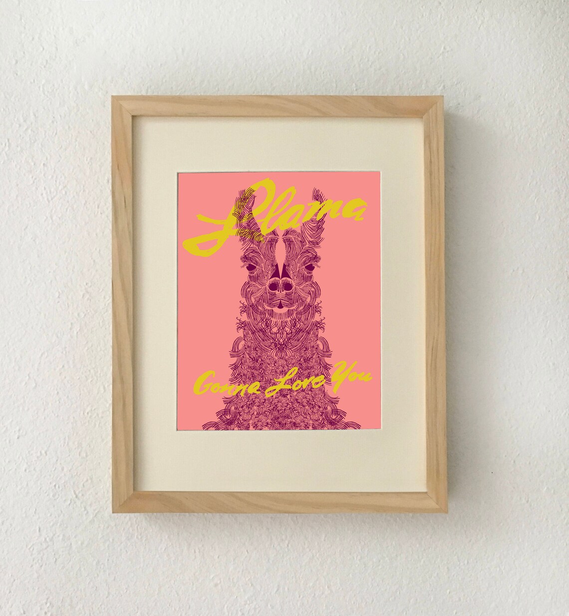 Llama Art Print, Llama Wall Art, Alpaca Print, Llama Decor, Llama Love ...