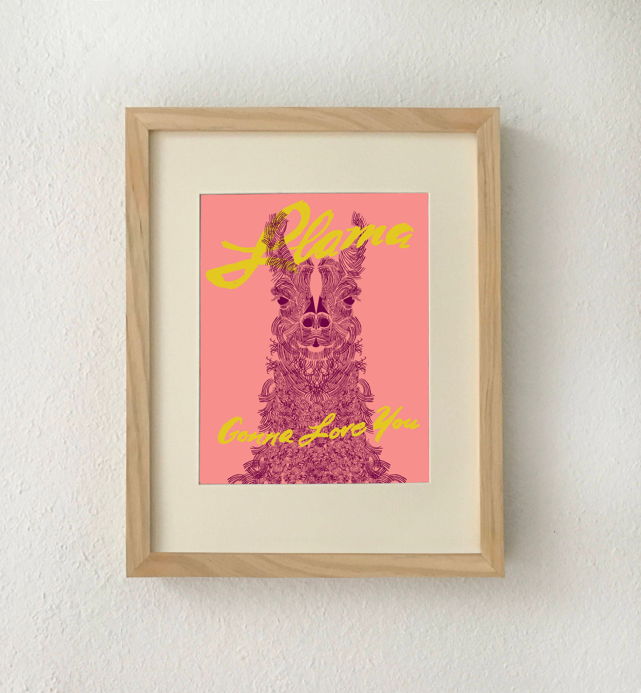 Llama Art Print, Llama Wall Art, Alpaca Print, Llama Decor, Llama Love ...