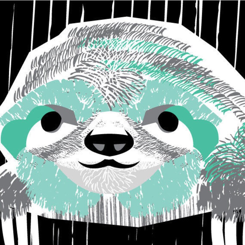Sloth, Sloth Gift, Cute Sloth, Sloth Print Art, Sloth Decor, Sloth Art ...