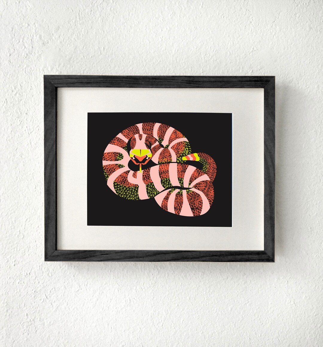 Snake Art, Snake Art Print, Snake Print, Reptile Art, Snake Gift ...