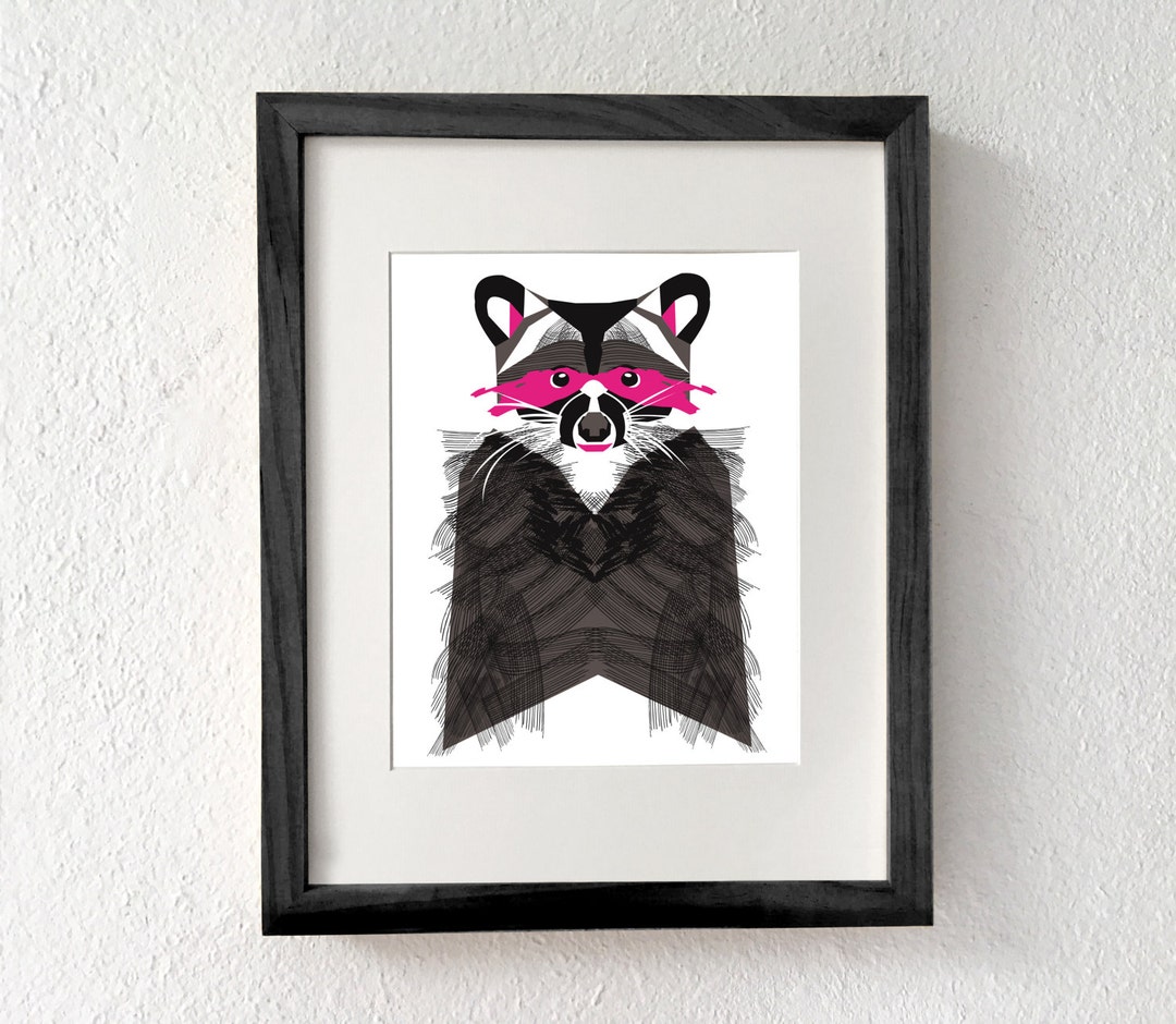 Raccoon Wall Decor, Raccoon Wall Art, Raccoon Decor, Nursery Wall Decor ...