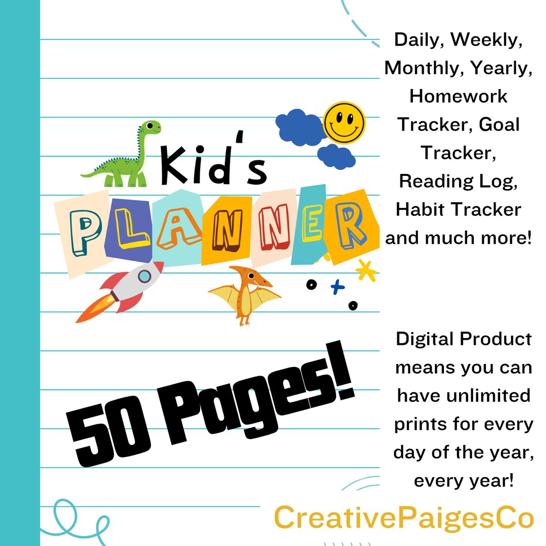 Kids Daily Responsibilities Chart, Planner for Boys Ages 5 to 12, Chore ...