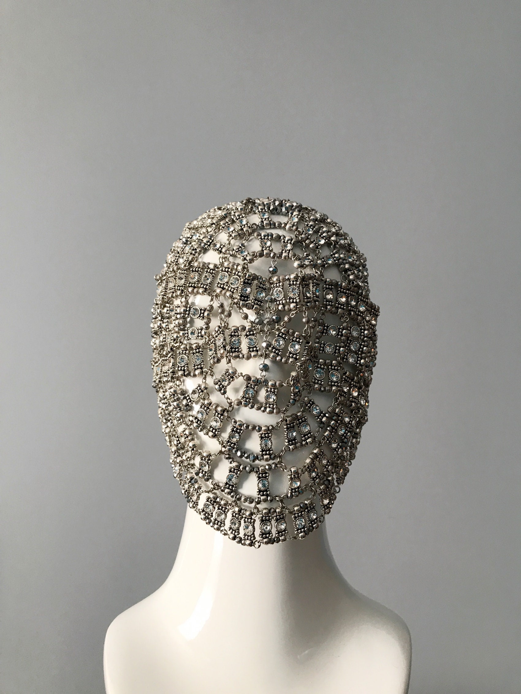 Full Face Metal Mask Vultur Haute Couture Face Accessory | Etsy