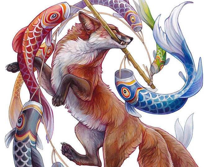 A4 Print 'koinobori' - Etsy