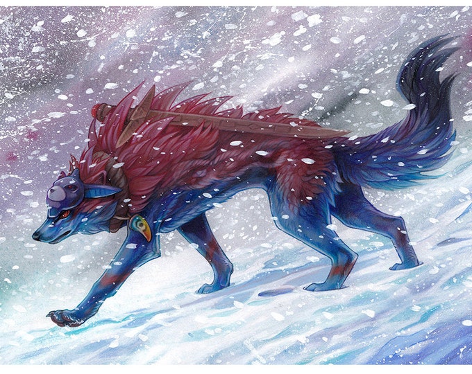 A4 Print 'wind Fox' - Etsy