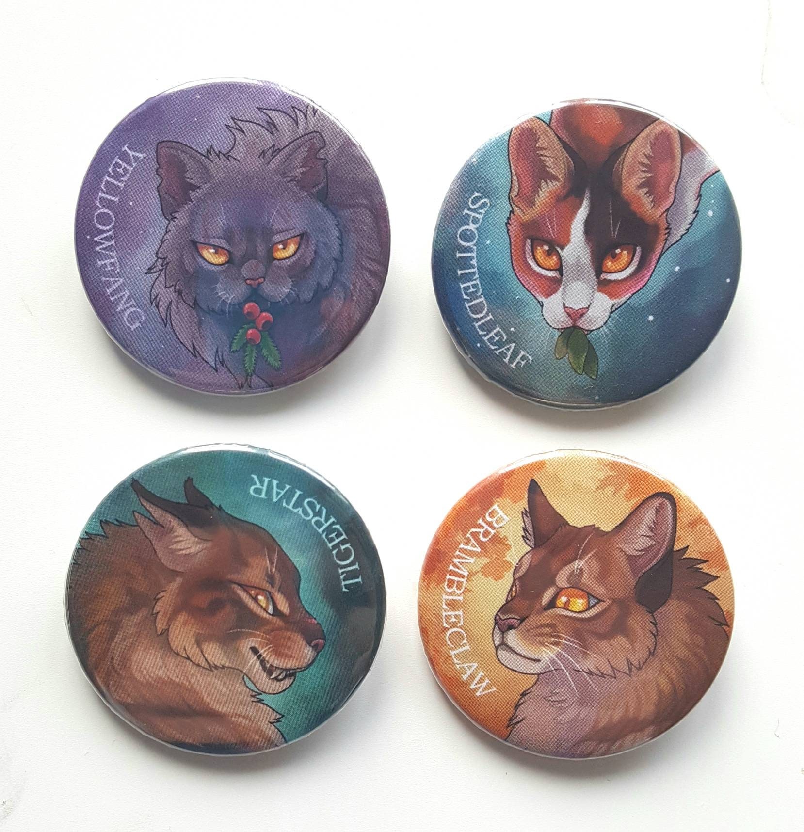 Cats Pin Back Badges 6 Pins of Your Choice - Etsy