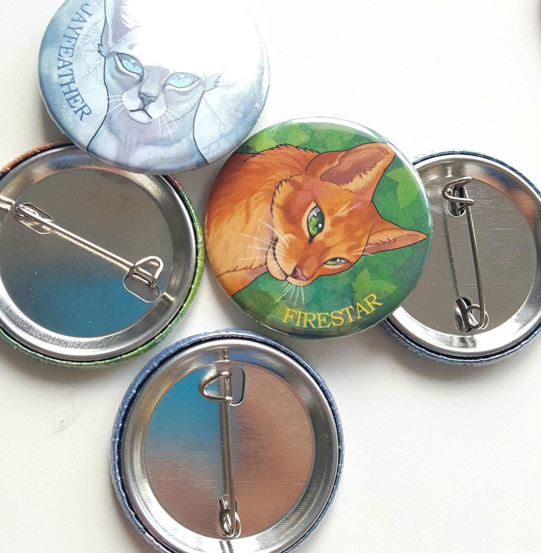 Cats Pin Back Badges 6 Pins of Your Choice - Etsy