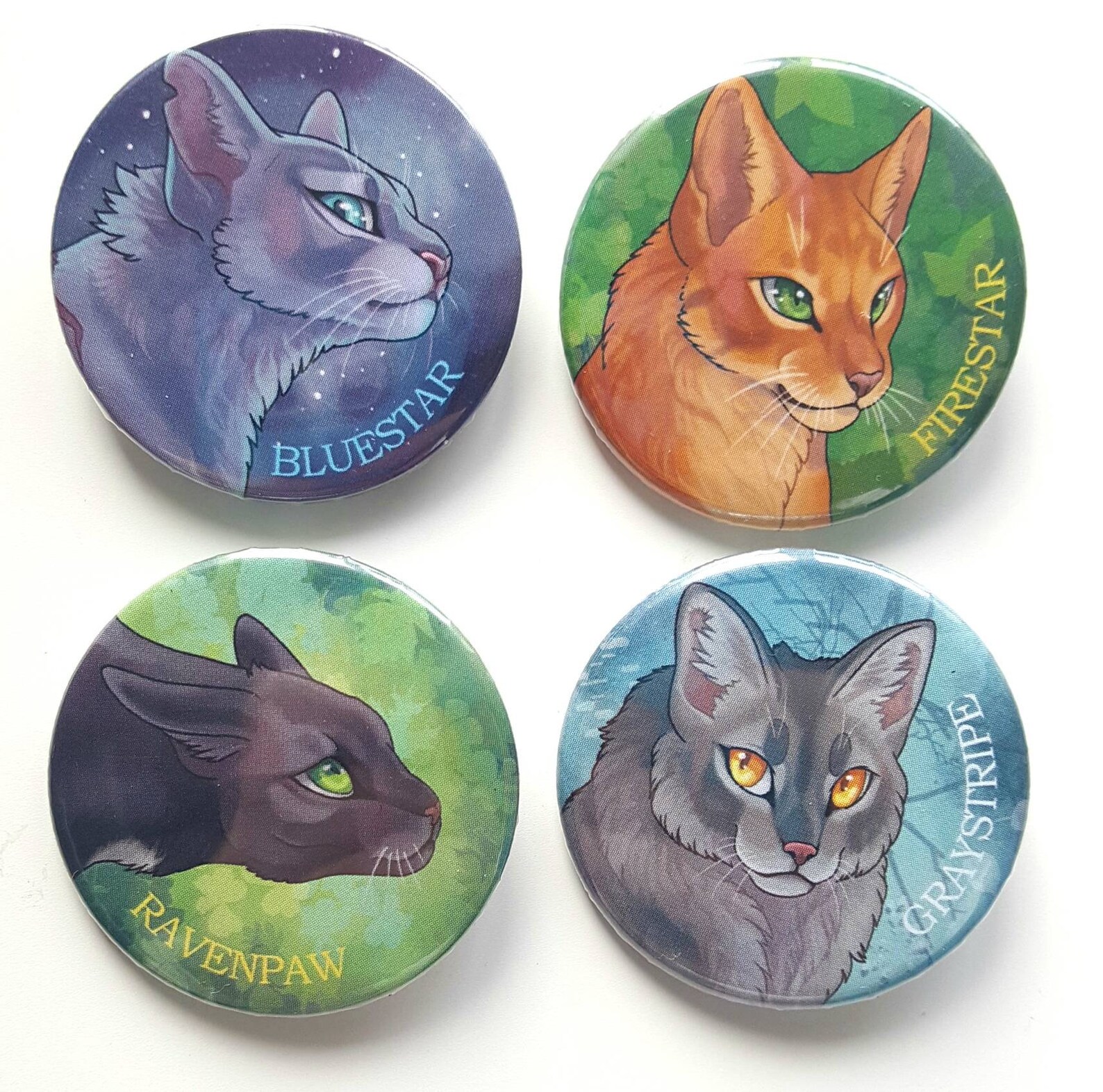 Cats Pin Back Badges 6 Pins of Your Choice - Etsy