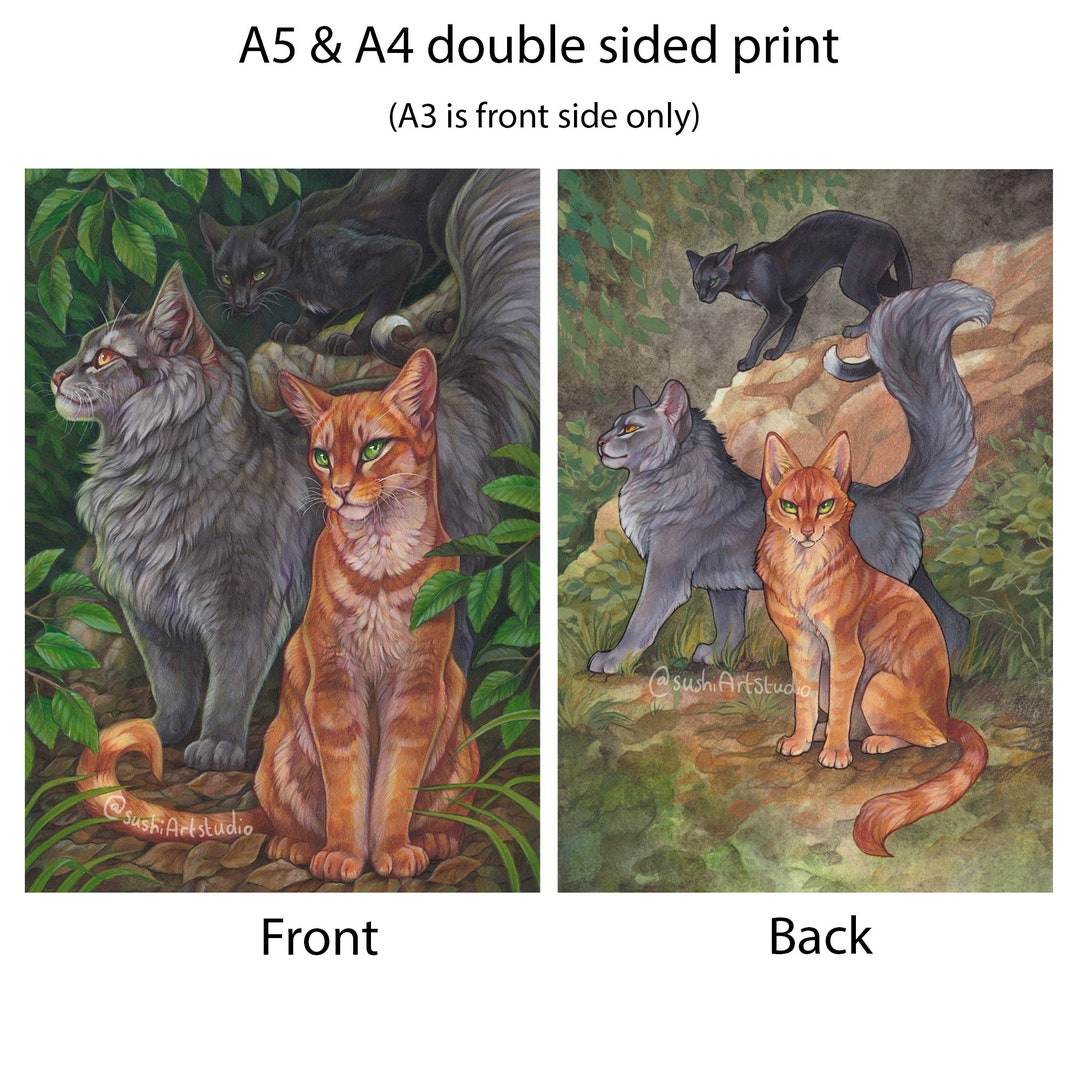 Double Sided Warrior Cats Character Print - 3 Sizes - Etsy