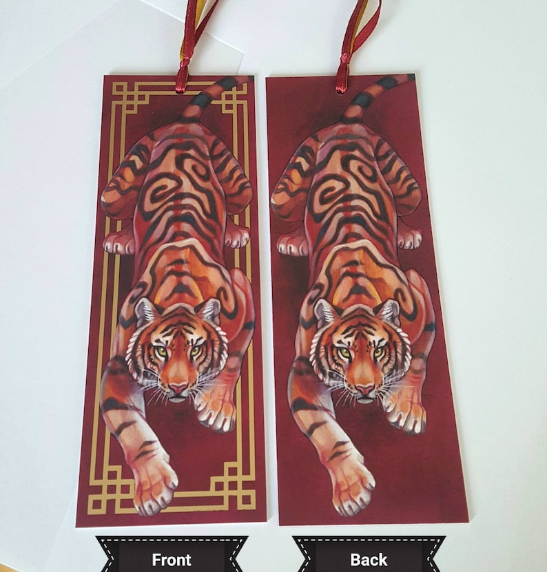 Chinese Zodiac Bookmark With Ribbon and Gold Foil: Year of the | Etsy UK