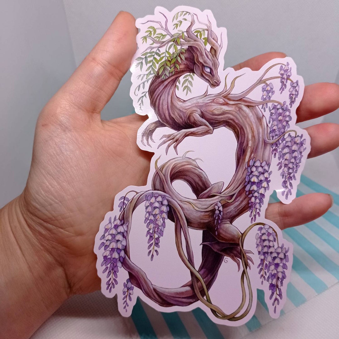 Large Vinyl Sticker: Wisteria - Etsy