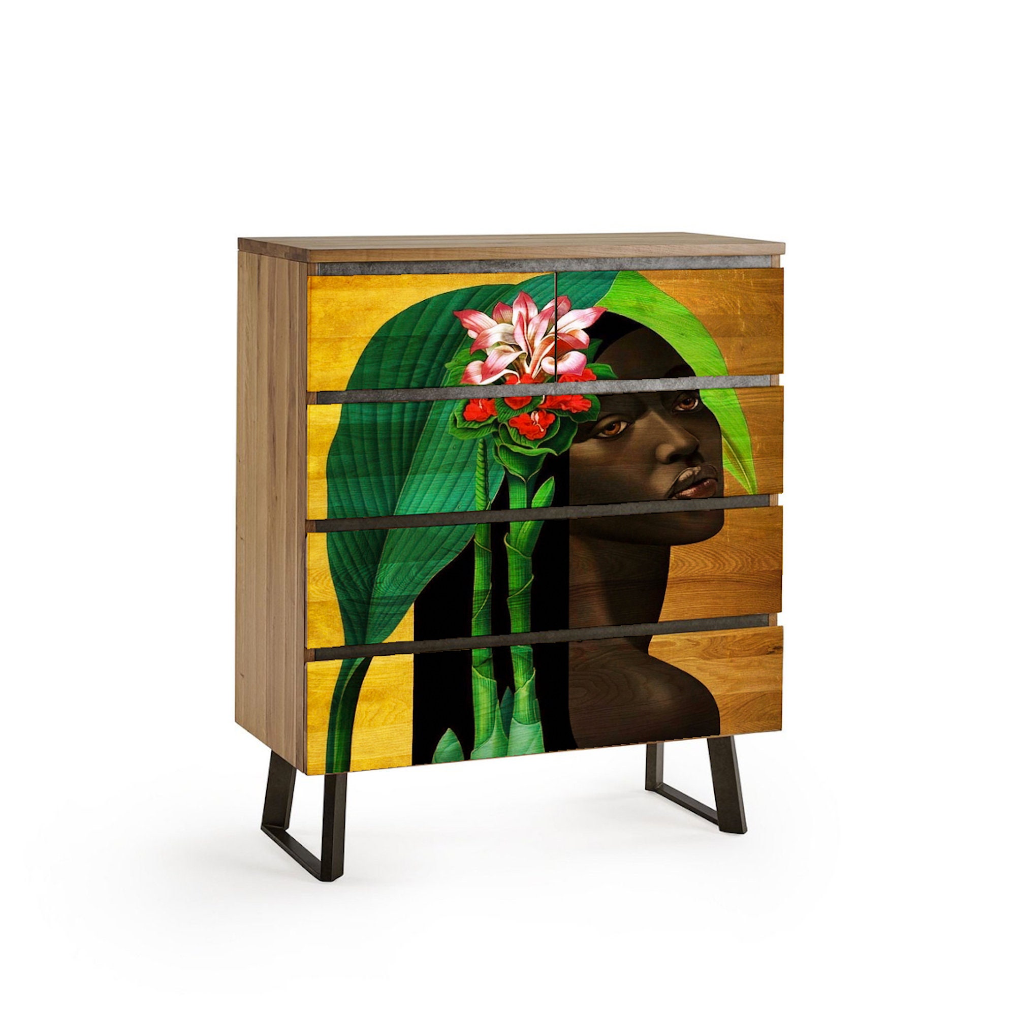 African Flower Chest of Drawers - Etsy