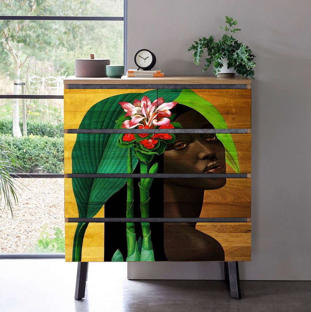 African Flower Chest of Drawers - Etsy