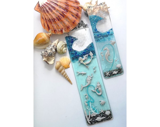 Handmade Fused Glass 3D Under the Sea Hanging Picture - Etsy