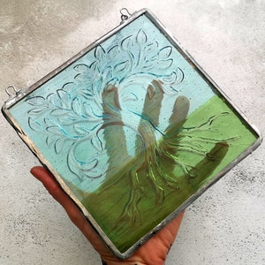 Handmade Fused Glass Tree of Life Picture - Hanging Wall Plaque ...