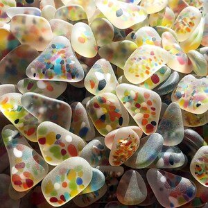 Tumbled Glass - Spotty - Mixed Sizes / Amounts - Raw Pieces to Use in ...