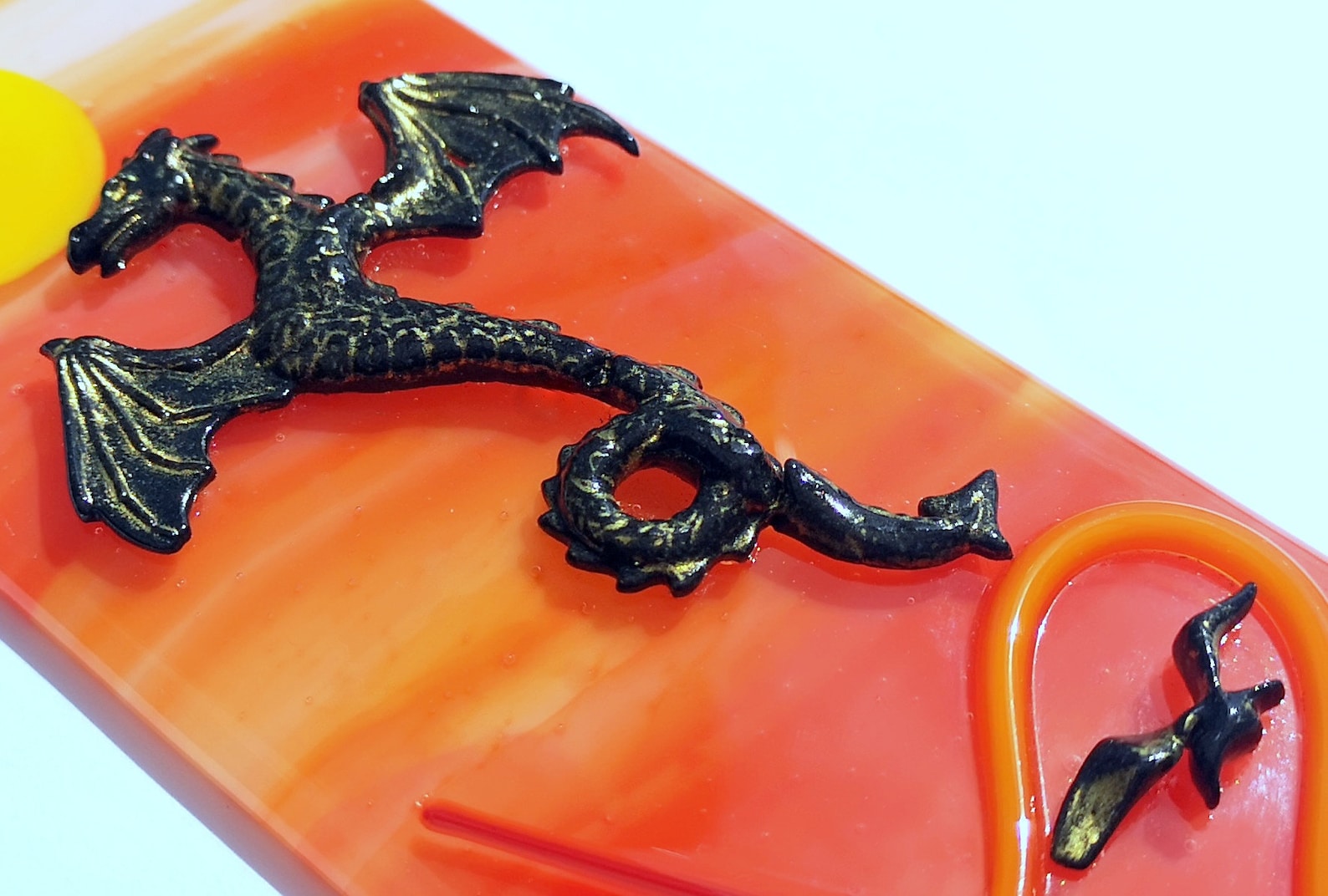 Handmade Fused Glass 3D Dragons Hanging Picture Suncatcher - Etsy