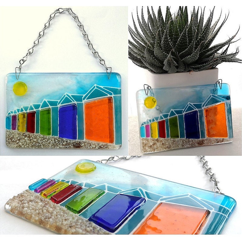 Fused Glass Beach Scene - Etsy