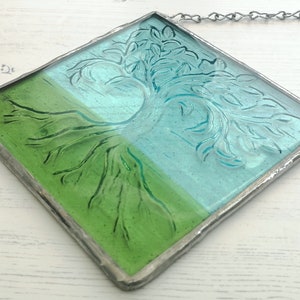 Handmade Fused Glass Tree of Life Picture - Hanging Wall Plaque ...