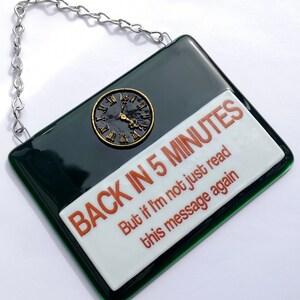 Handmade Fused Glass Back in 5 Five Minutes If Not Read Message Again ...