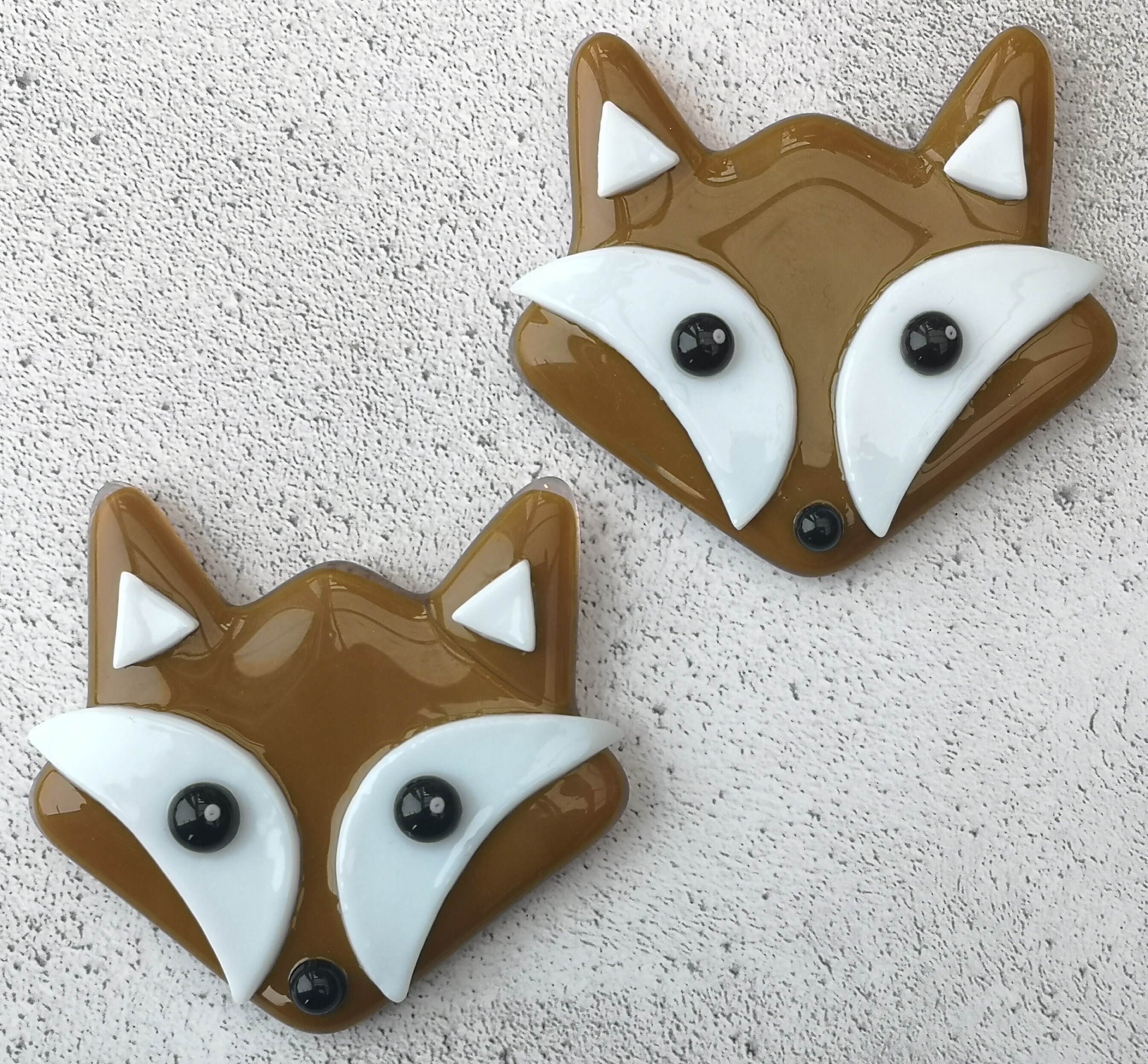 Handmade Fused Glass Fox Face Fridge Magnet - Fox Gift - Foxy ...