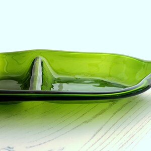 Handmade Fused Glass Dual Split Recycled Wine Bottle Dish - Squashed ...