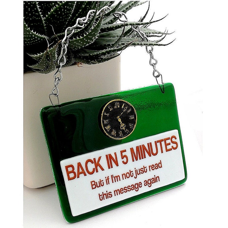 Be Back in 10 Minutes Sign - Etsy